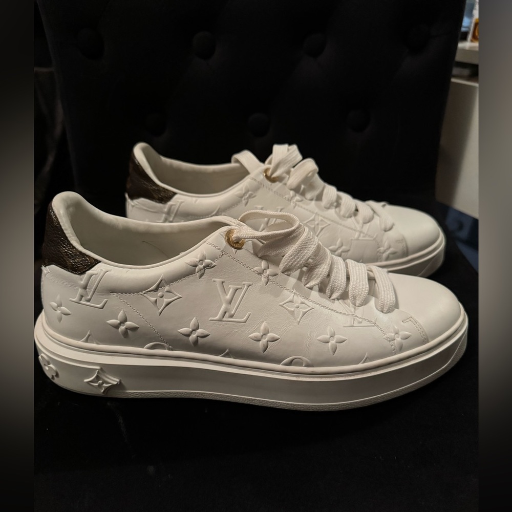 Louis Vuitton Time Out Sneaker White Womens Shoe Size… - Gem